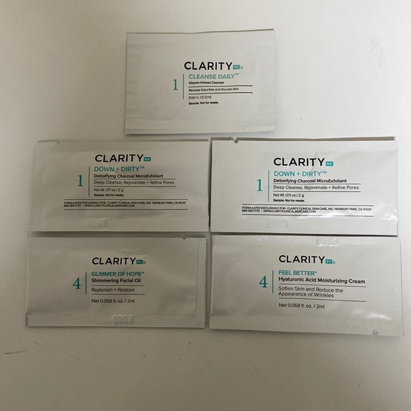 Clarity Rx | Skincare | Clarity Rx Skincare Samples 5 Piece Pack | Poshmark